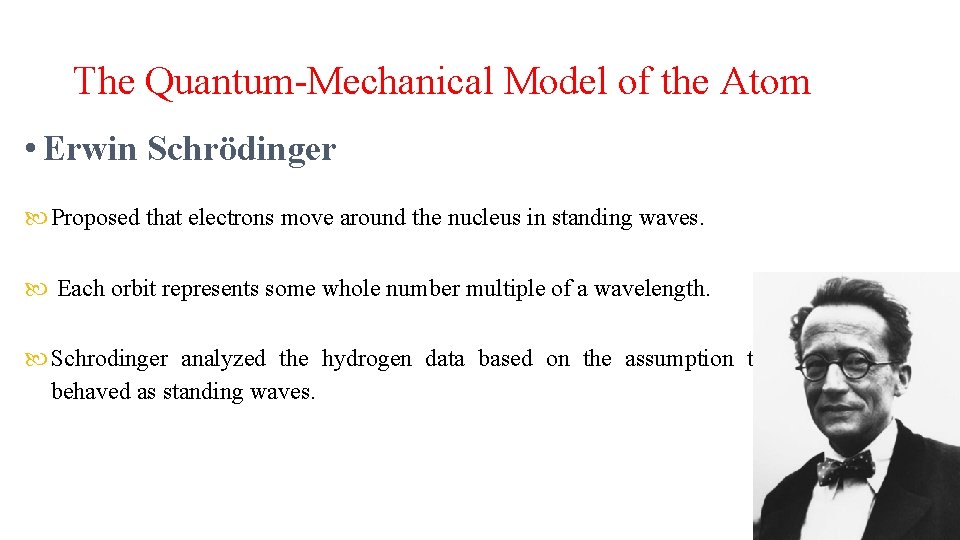 BASIC QUANTUM THEORY Lecture 3 Modern Atomic Theory