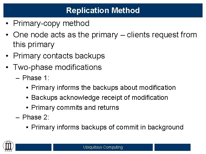 Outline Replication in the Harp File System Barbara