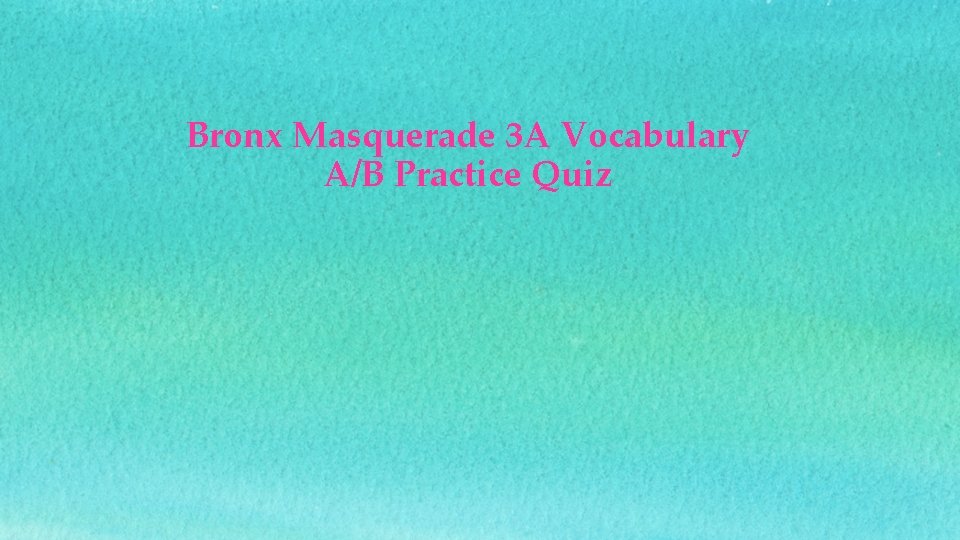 Learning Target I can make inferences about characters