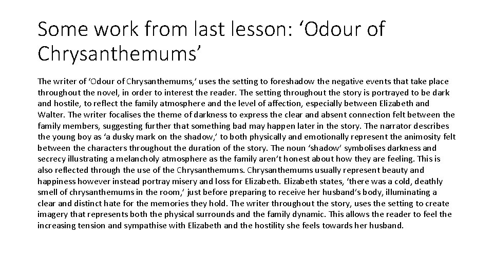 AQA Short Story Anthology 22 February 2021 Todays