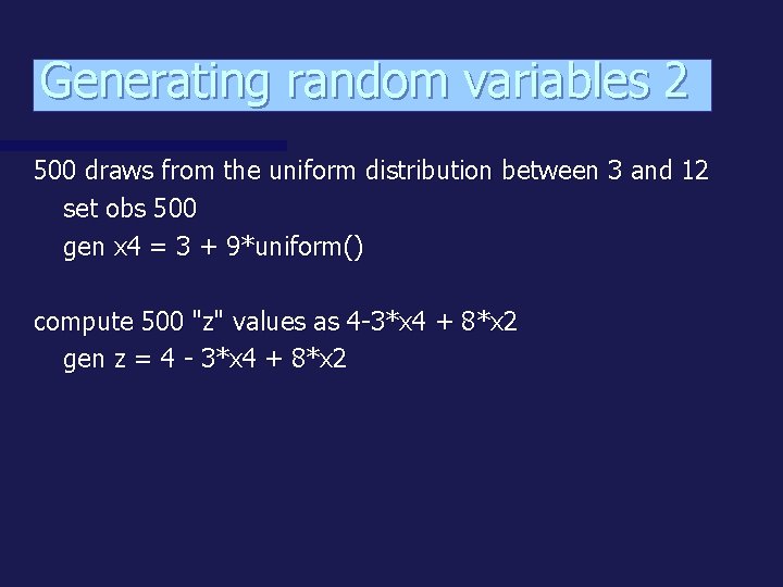 Labor Economics Exercise session 1 Random data generation