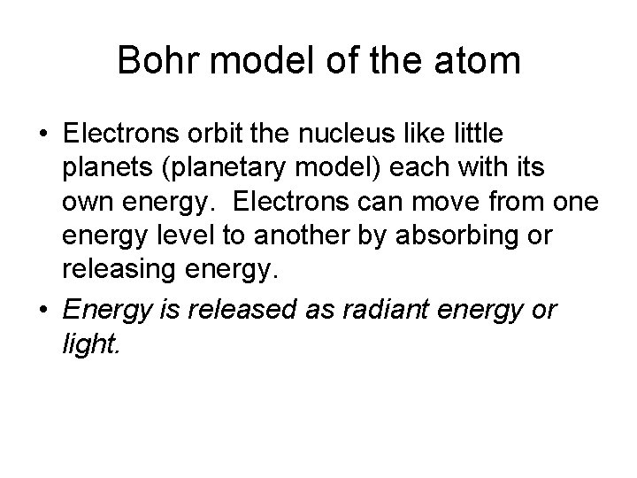 Modern Atomic Theory and the Periodic Table Chapter
