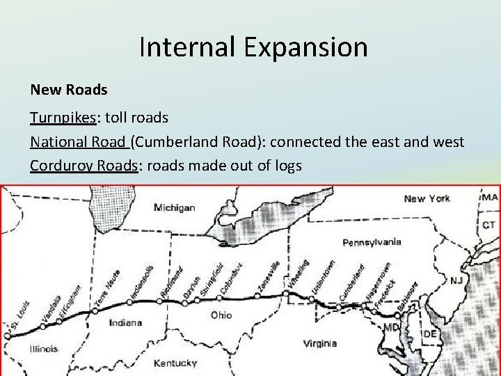 Level 1 THE ERA OF GOOD FEELINGS Vocabulary