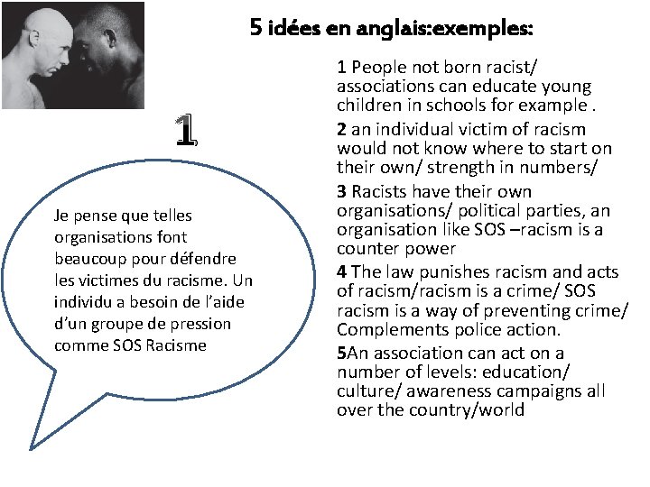 Learning Objectives Citizenship Skills 1 Le racisme cest