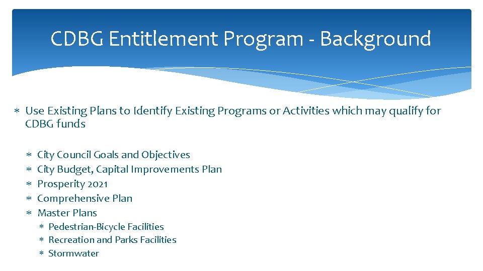 Community Development Block Grant CDBGProgram April 27 2016