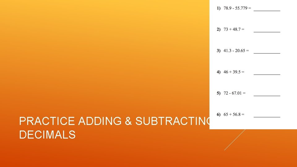ADD SUBTRACT RATIONAL NUMBERS Lesson 7 Dont forget