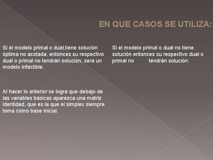 METODO SIMPLEX DUAL PROGRAMACION LINEAL UNIVERSIDAD LIBRE 2016