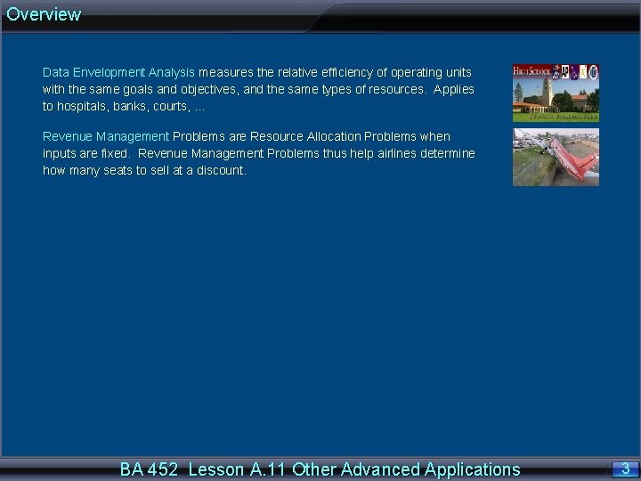 Readings Chapter 5 Advanced Linear Programming Applications BA