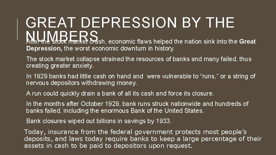 CHAPTER 11 THE GREAT DEPRESSION BEGINS SECTION 2