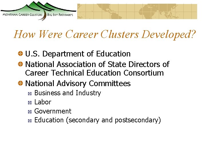 Career Cluster 101 Big Sky Pathways Institute Best