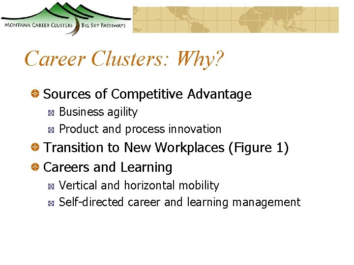 Career Cluster 101 Big Sky Pathways Institute Best