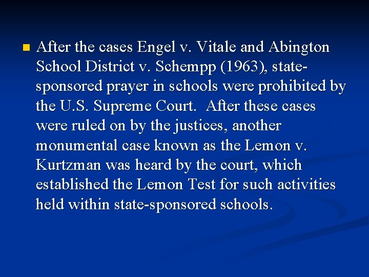 Prayer in School by Andrea Ray English 4232012