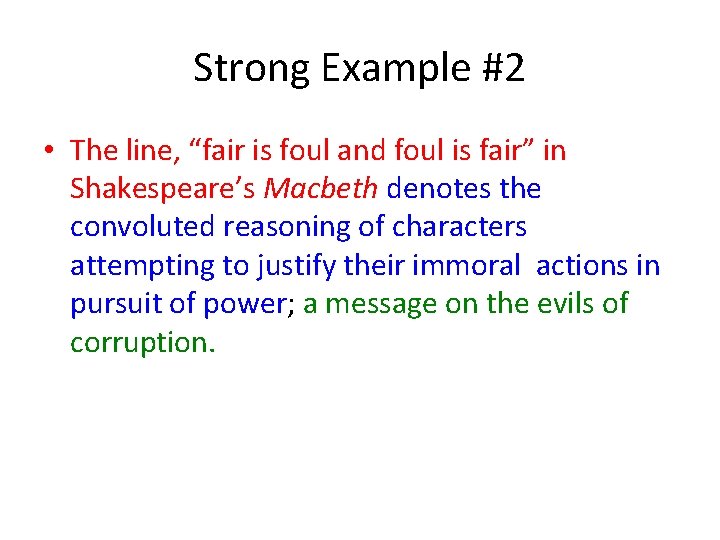 Macbeth Literary Analysis 2016 Prompt 1 Trace Shakespeares