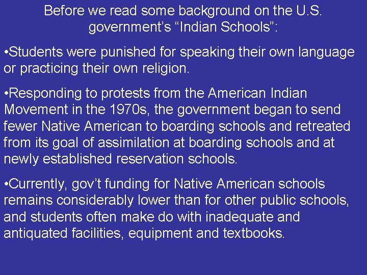 Indian Education by Sherman Alexie 1 So how