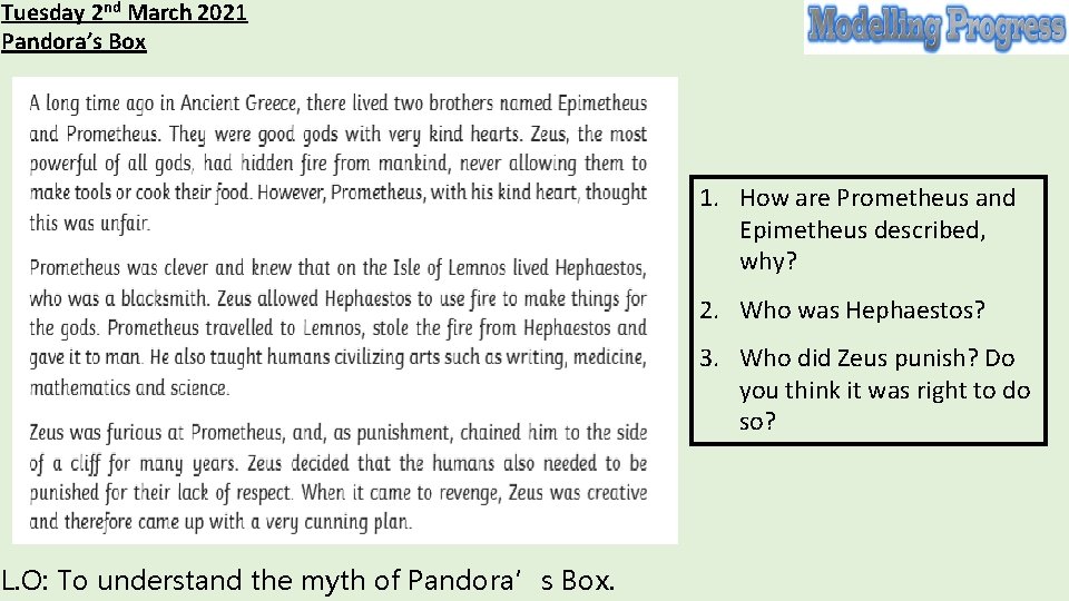 Tuesday 2 nd March 2021 Pandoras Box Use