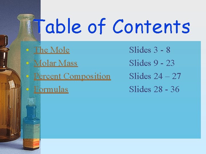 The Mole 23 6 02 X 10 Table