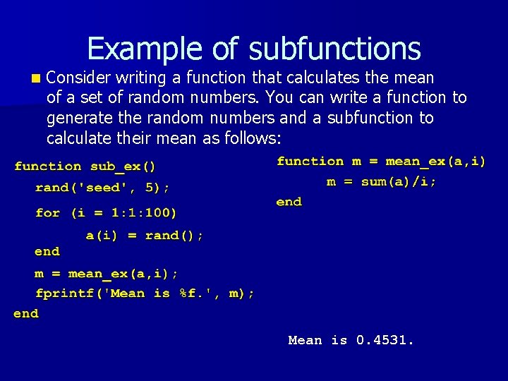 Lecture 15 Practice Exploration Subfunctions Functions Within Functions