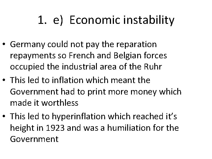 1 The Problems of the Weimar Republic 1918