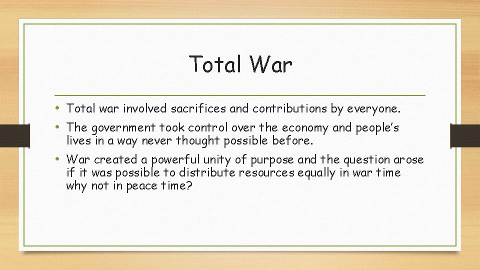 Social Impact of WW 2 Learning Intentions Describe