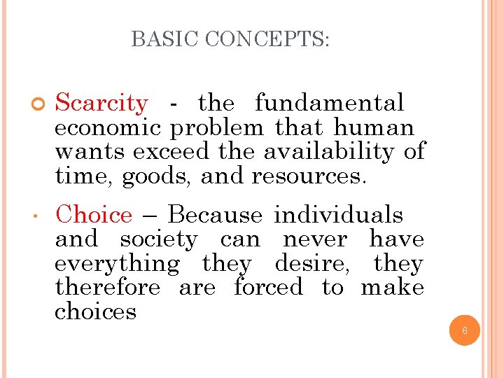 CHAPTER 1 THE FUNDAMENTALS OF ECONOMICS BY YENNY