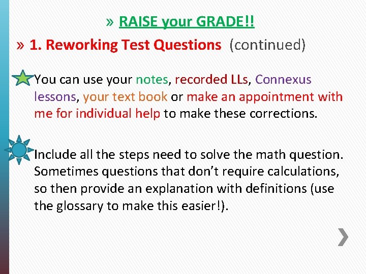 Ms Jones PreAlgebra End of Semester Info Topics