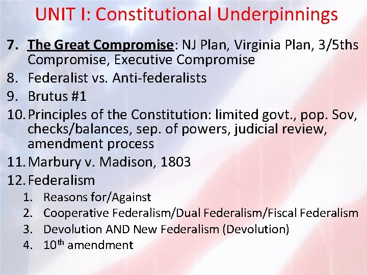 UNIT I NEED TO KNOW October 23 2019