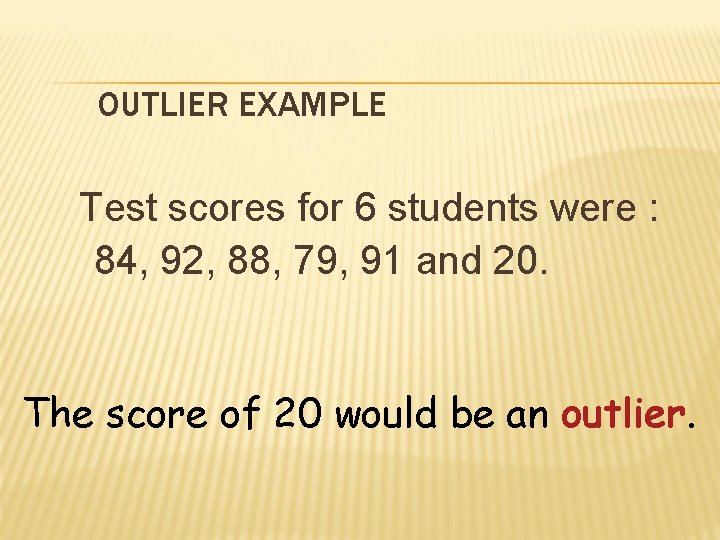 MEAN ABSOLUTE DEVIATION MAD a measure of data