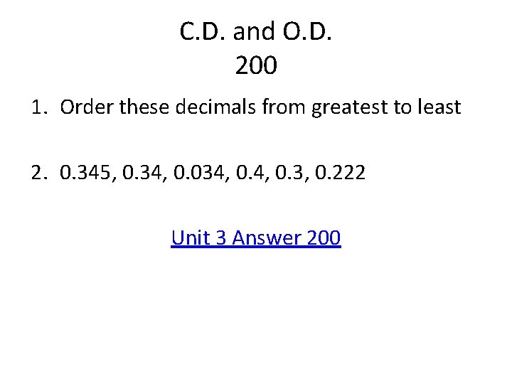 Unit 2 Review Jeopardy Adding and Subtracting Decimals