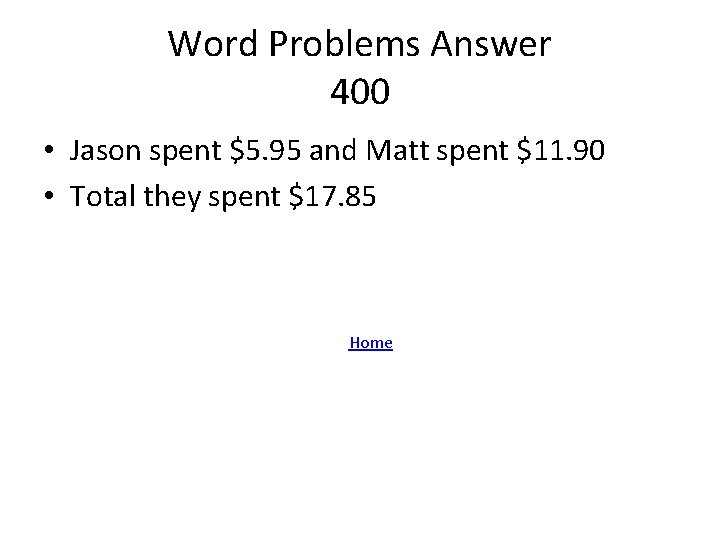 Unit 2 Review Jeopardy Adding and Subtracting Decimals