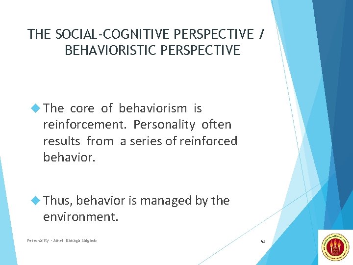 Theories of Personality Arnel Banaga Salgado 1 14