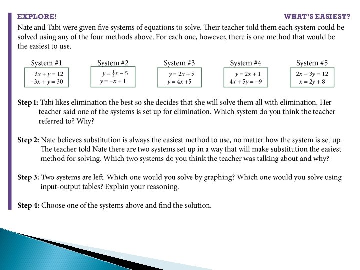Lesson 27 Linear Equations Choosing the Best Method