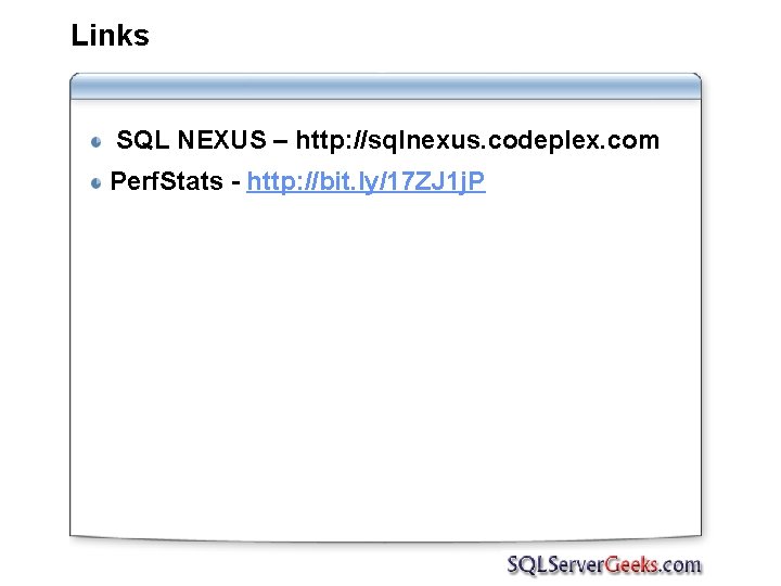 Troubleshooting From the Field Part 2 SQL DIAG