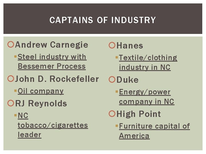 RISE OF BIG BUSINESS THE GILDED AGE Looks