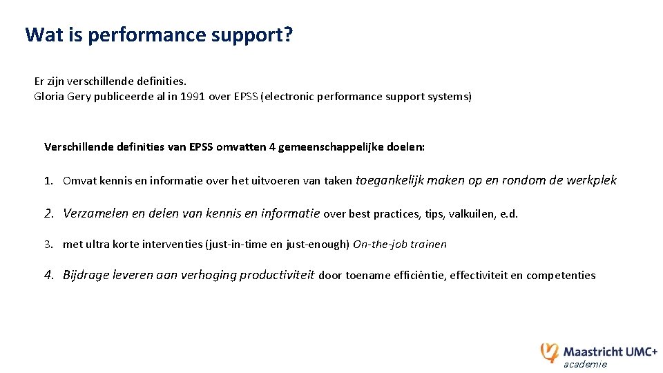 Performance Support bij werkplekleren VBGdag 11 april 2019