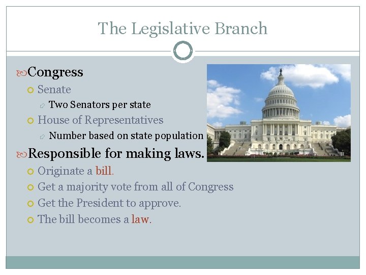 Three Branches of Government Mr Guidos Social Studies