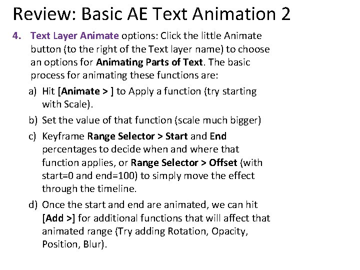 Narrative Motion Graphics Lesson D Adobe After Effects