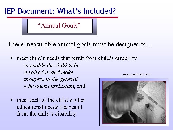 The IEP Who must public agency include on