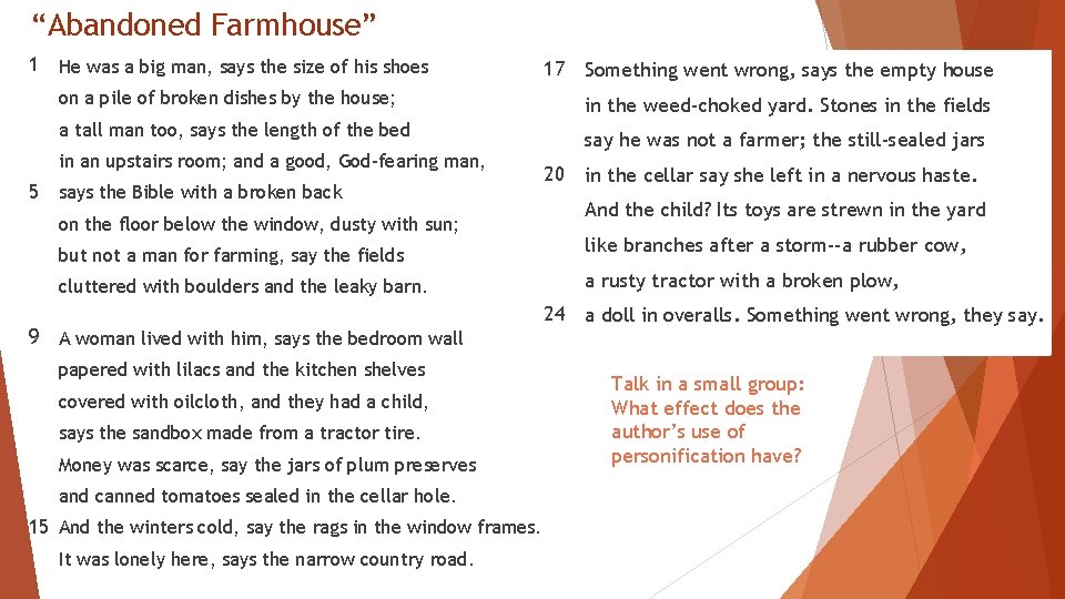 Abandoned Farmhouse By Ted Kosher Poetry Analysis Write