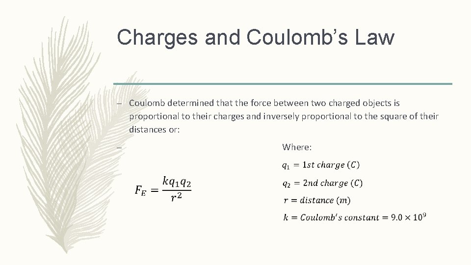 Physics Electrostatics Charges and Coulombs Law Charges and