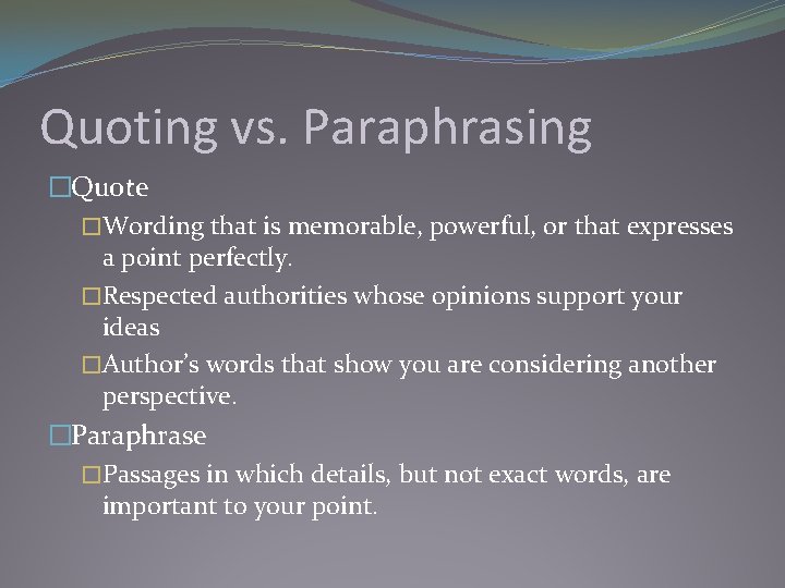 BA 7 Revising Source Integration First Some Clarification
