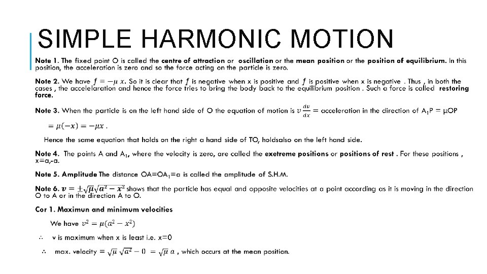 SIMPLE HARMONIC MOTION BY Prof NAVEEN KUMAR SIMPLE