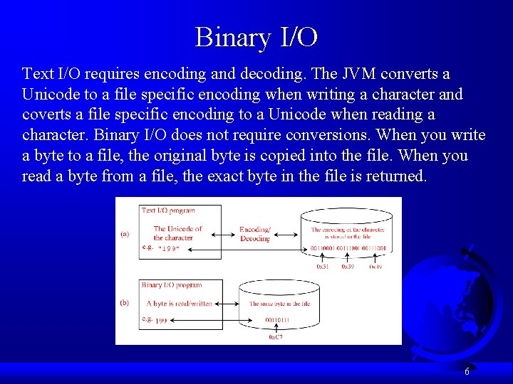 Chapter 19 Binary IO 1 Motivations Data stored