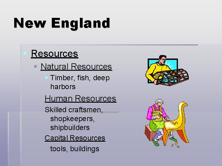 Colonial Regions USI 5 b Terms Resources Natural