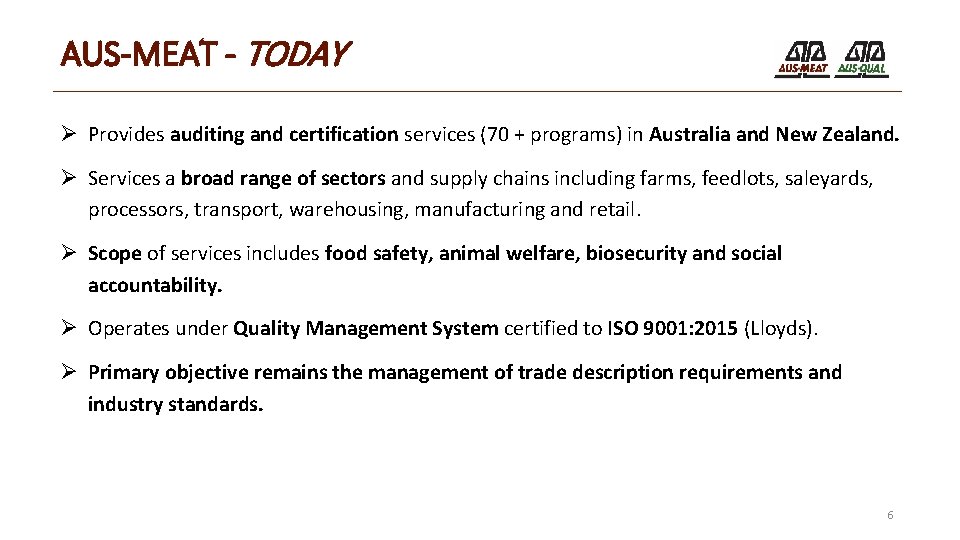 Meat Messaging Presentation of an eSystem between USA