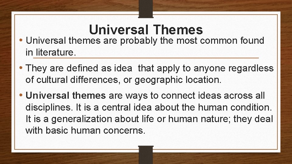 Identifying Thematic Connections Between Multiple Sources Introduction ...