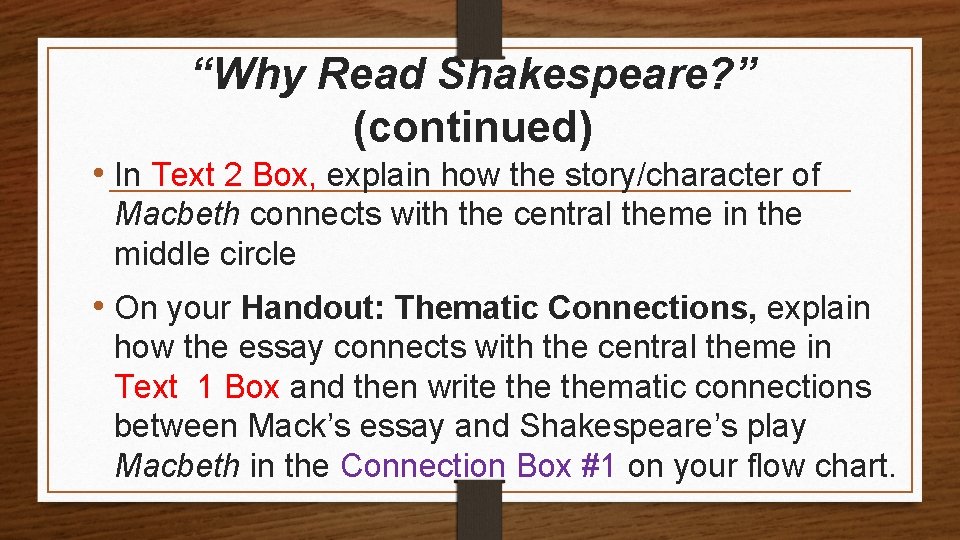 Identifying Thematic Connections Between Multiple Sources Introduction ...
