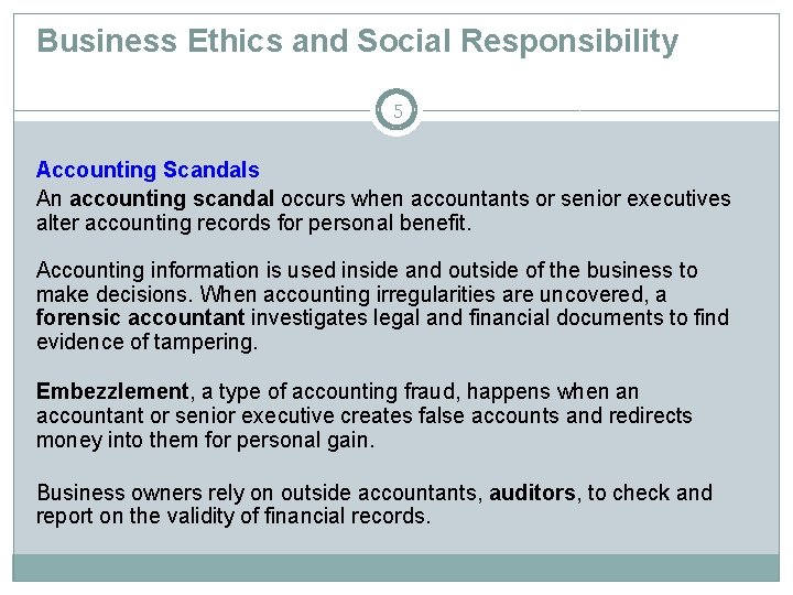 Business Ethics and Social Responsibility 1 Ethics rules