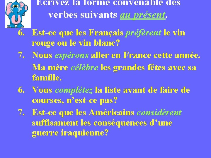 Corrig Unit 3 Interro Les verbes irreguliers et