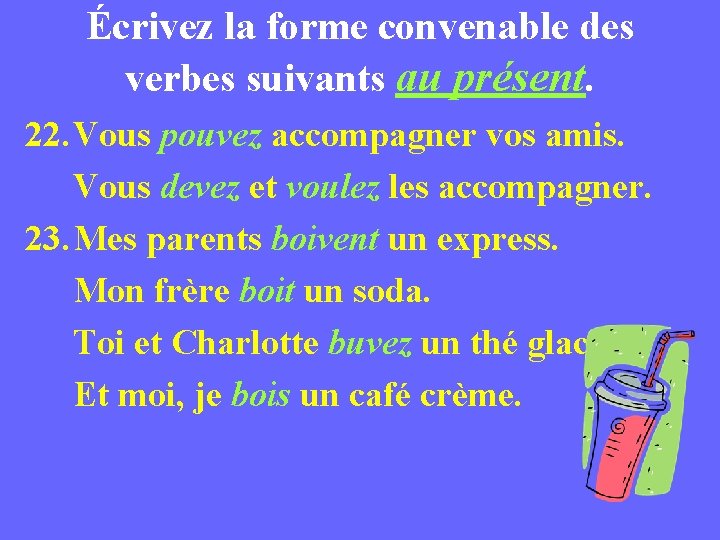 Corrig Unit 3 Interro Les verbes irreguliers et