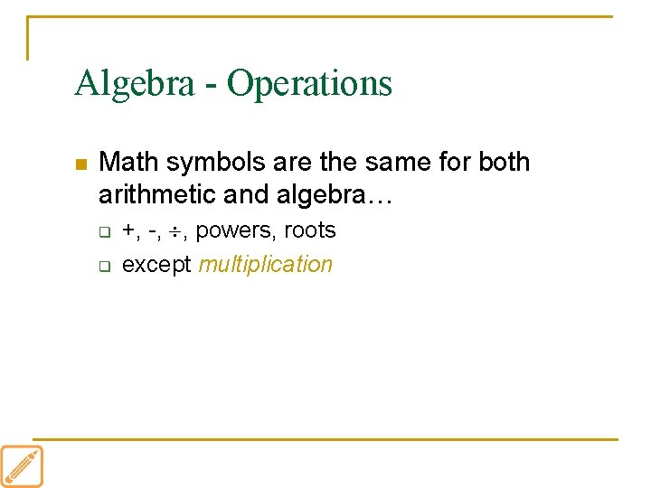 Ch 1 Introduction to Algebraic Expressions 1 1